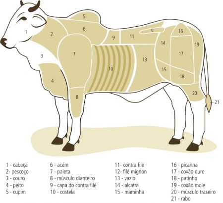 Confira os tipos mais comuns de cortes de carne bovina